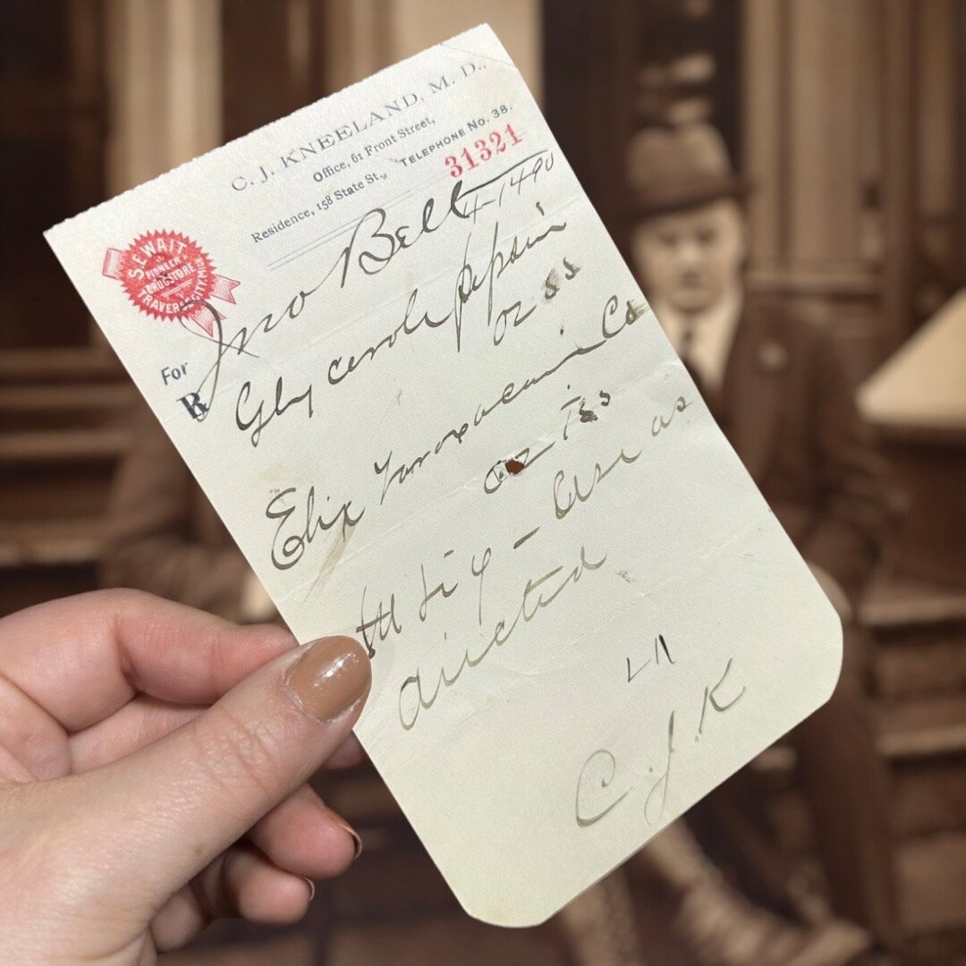 Vintage Medical Prescription Card Antique Prescription Card Medical ...