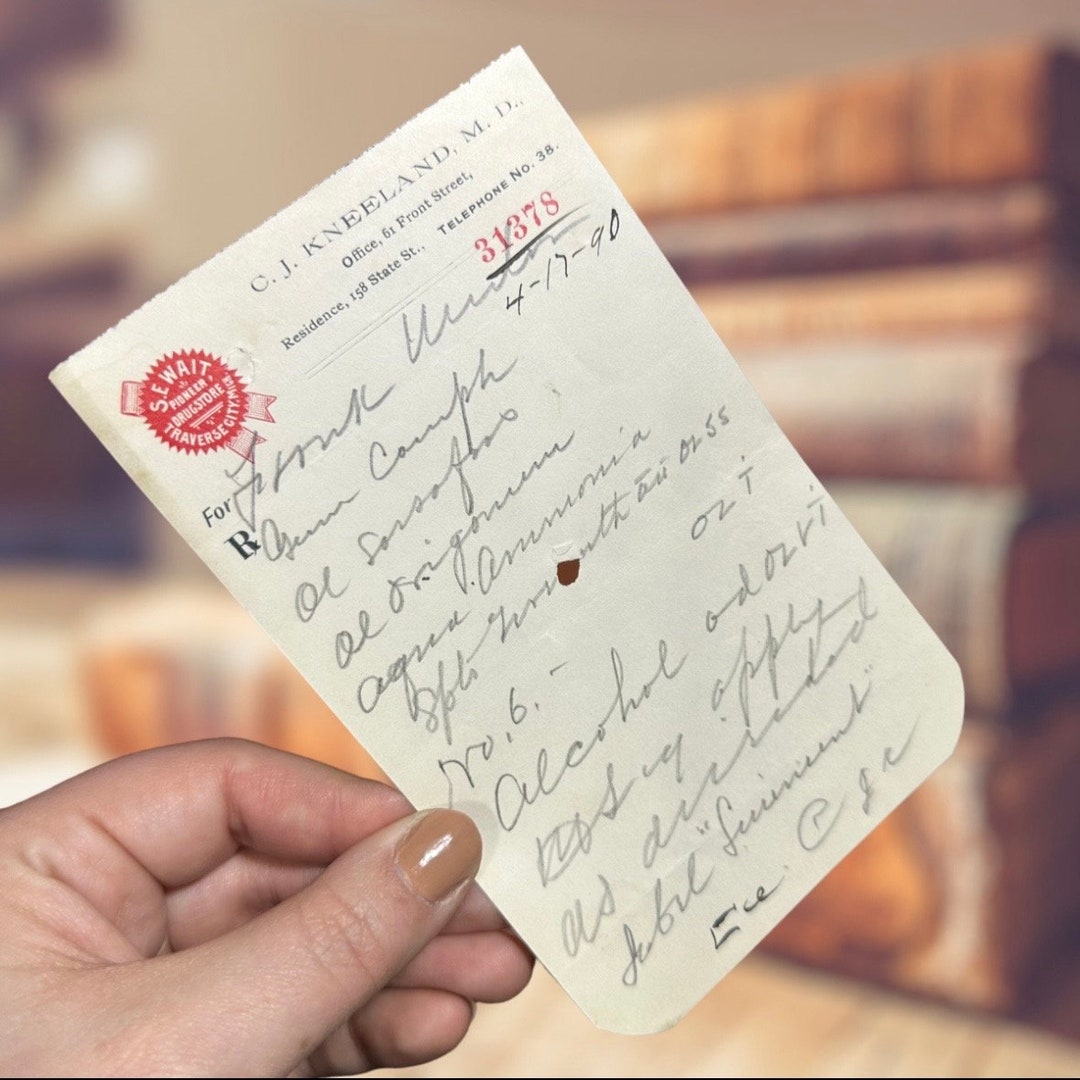 Vintage Medical Prescription Card Antique Prescription Card Medical ...