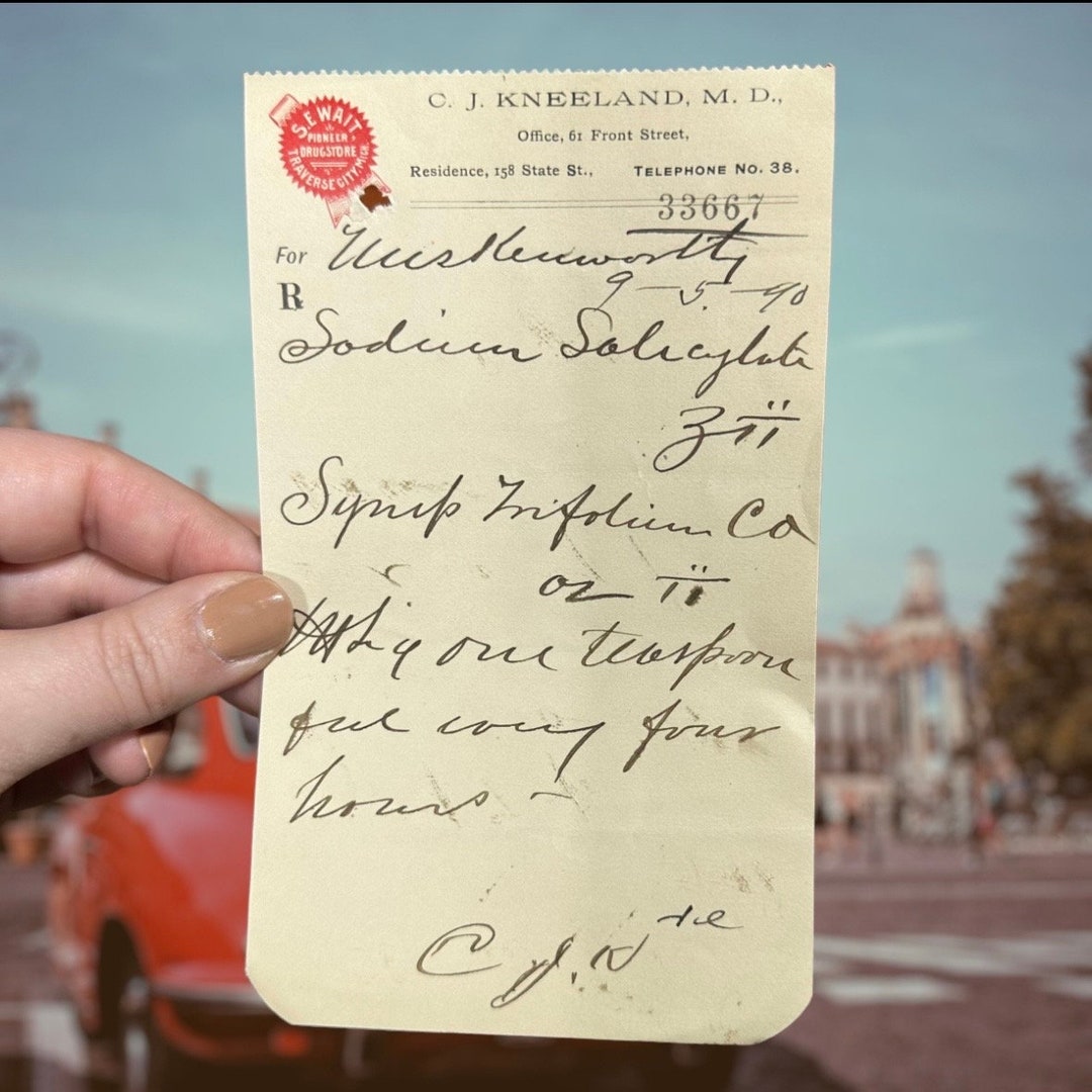 Vintage Medical Prescription Card Antique Prescription Card Medical ...