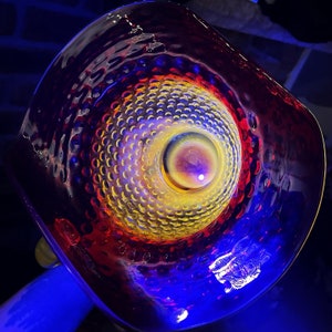 RARE Red Cadmium Glass Compote Cadmium Glow Depression - Etsy