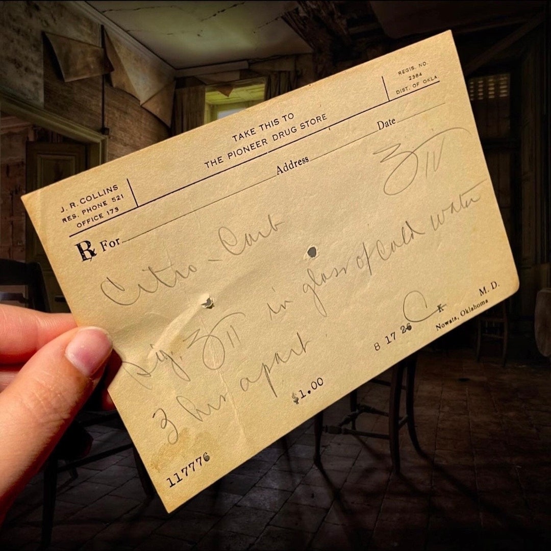 Vintage Medical Prescription Card Antique Prescription Card Medical ...