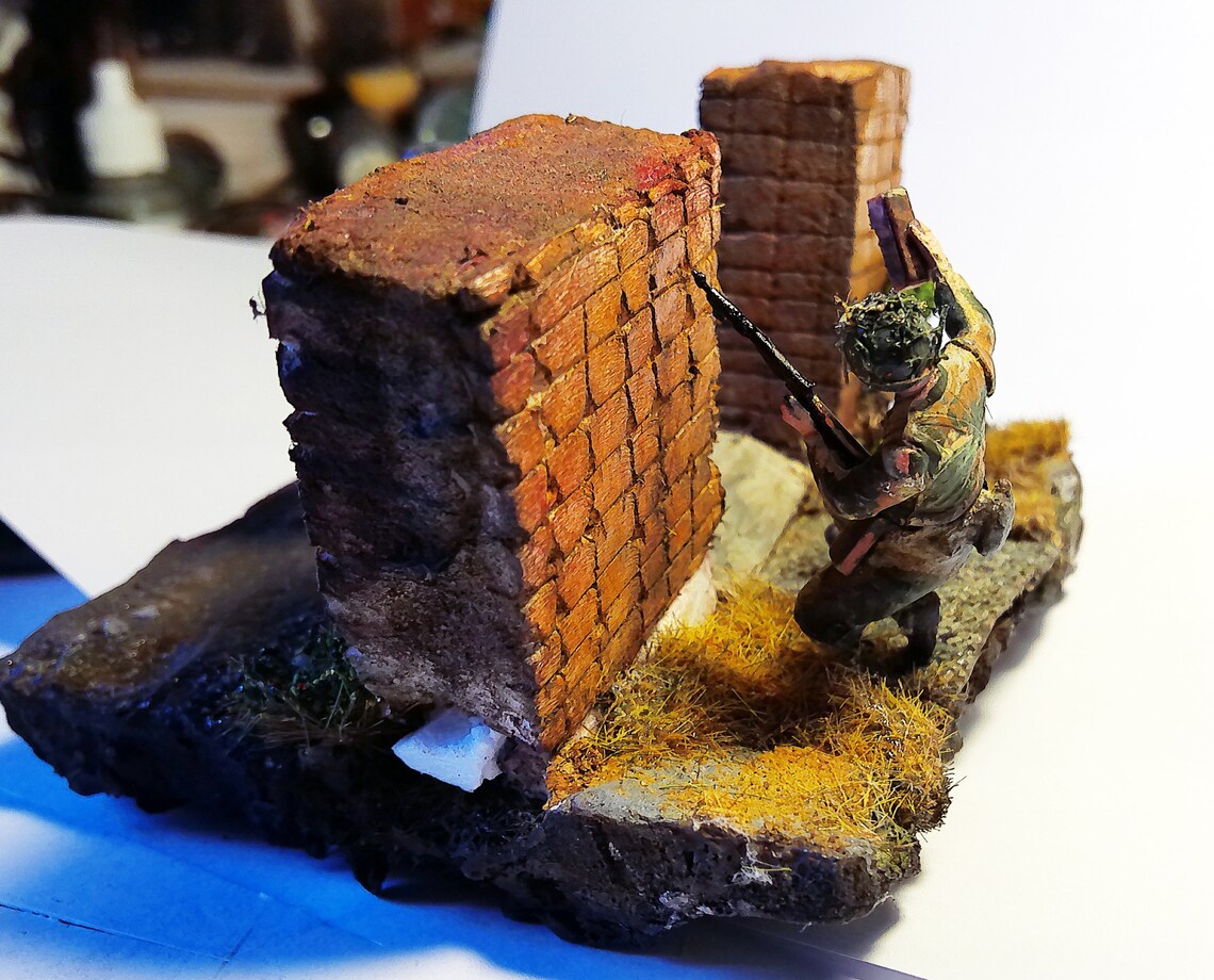 Paratrooper Brick Defence Diorama (update - Cleaned) - 1:35 - Etsy