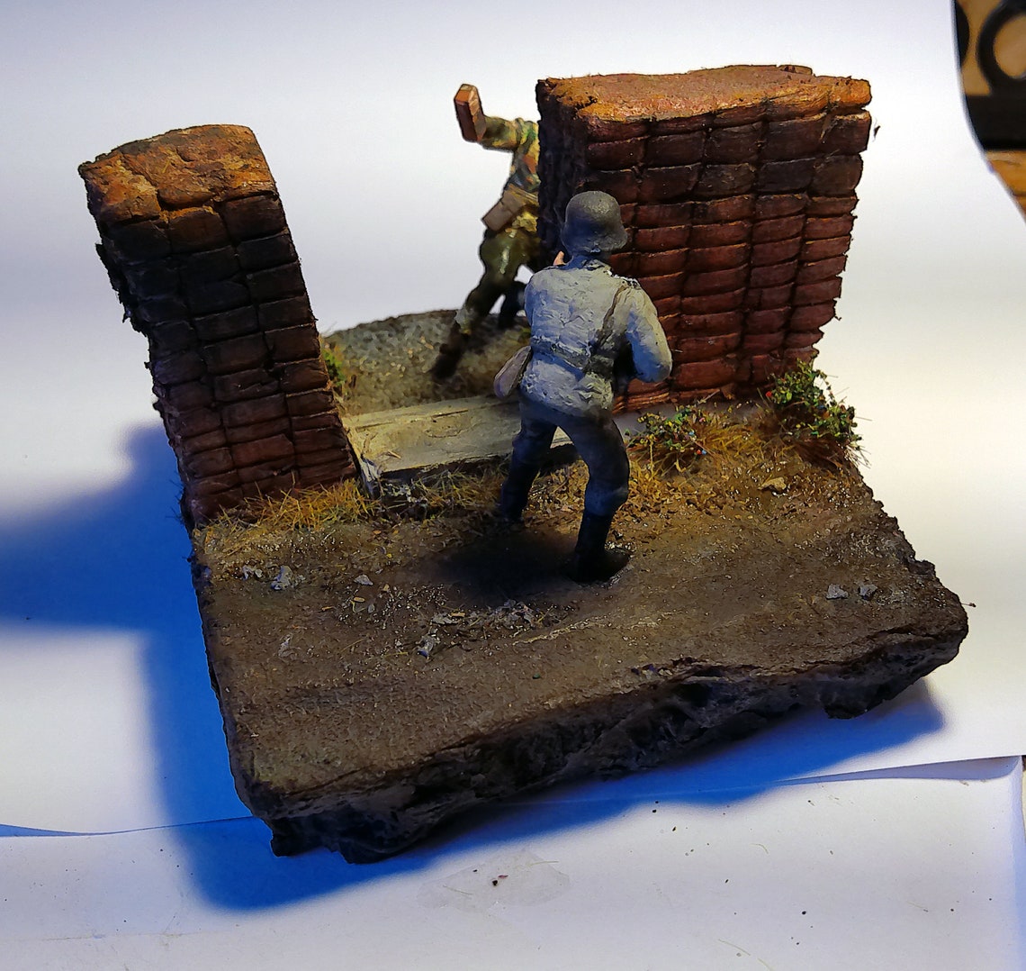 Paratrooper Brick Defence Diorama (update - Cleaned) - 1:35 - Etsy