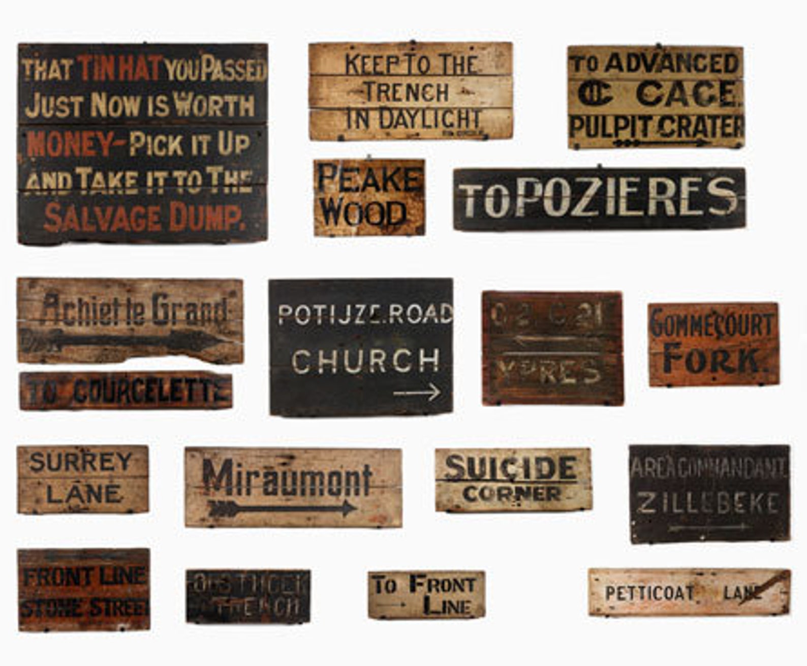 X2 WW1 Trench Signs 7.5cm X 9cm Modelling - Etsy