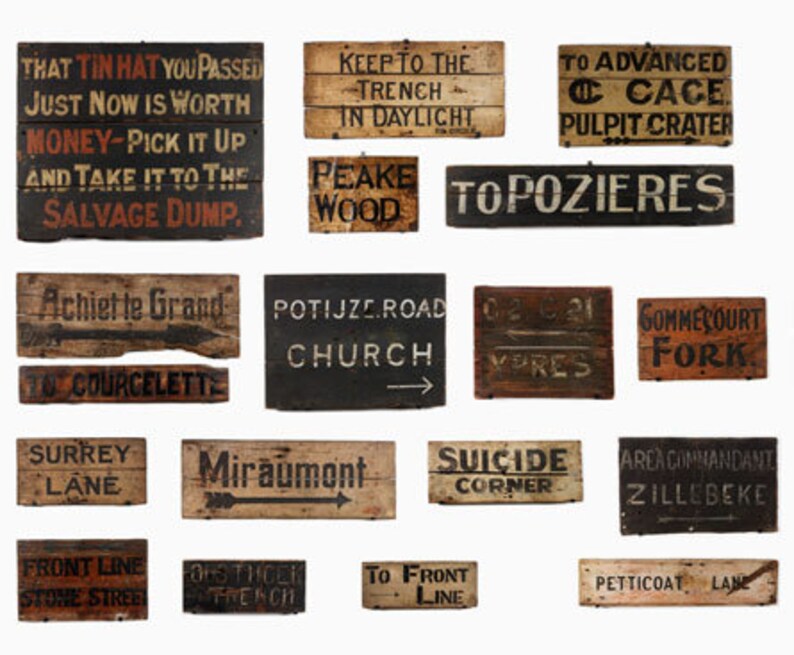 X2 WW1 Trench Signs 7.5cm X 9cm Modelling - Etsy