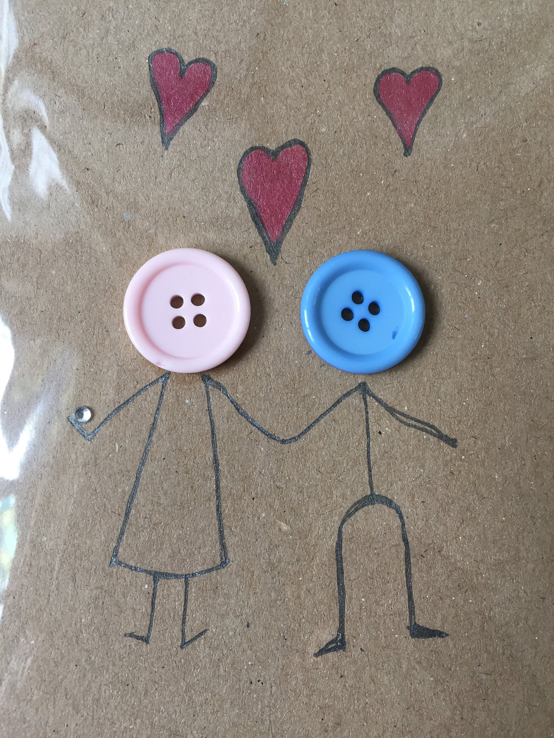 Button Card Happy Couple W Sparkler - Etsy