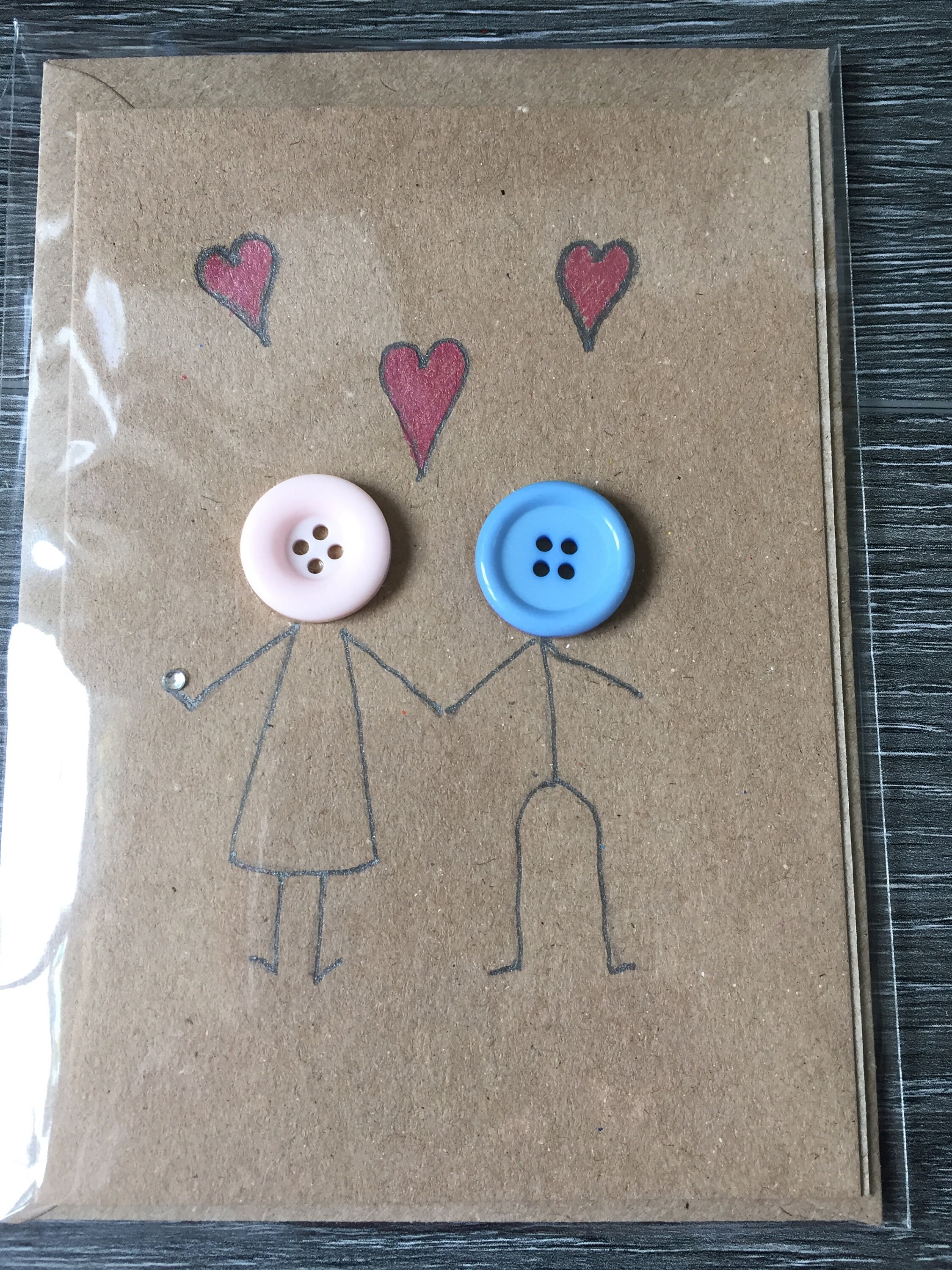 Button Card Happy Couple W Sparkler - Etsy
