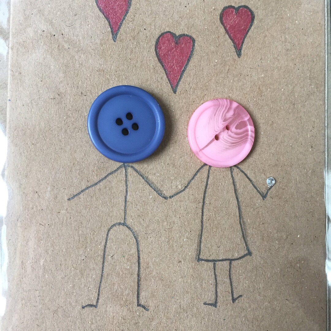 Button Card Happy Couple W Sparkler - Etsy