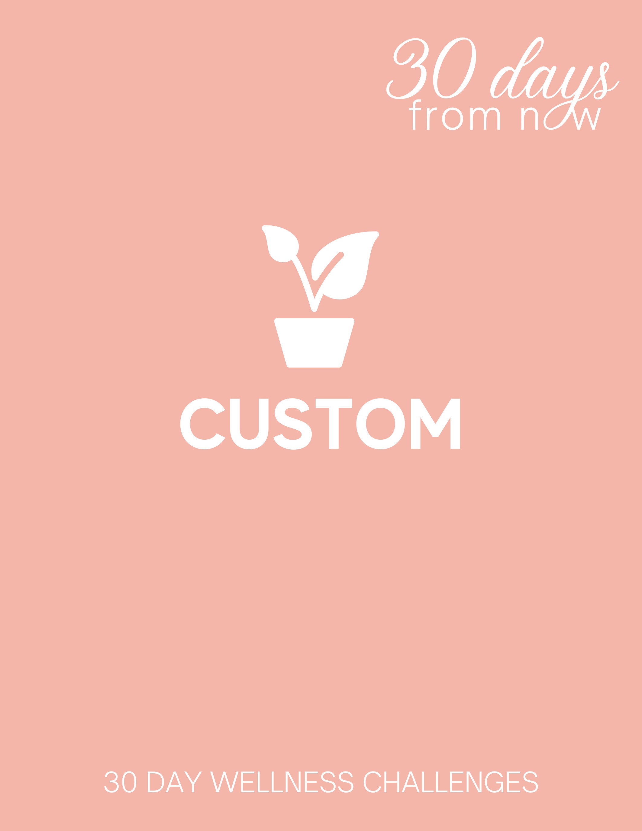 30 Day Wellness Challenge - CUSTOM - PRINTABLE PDF - Etsy