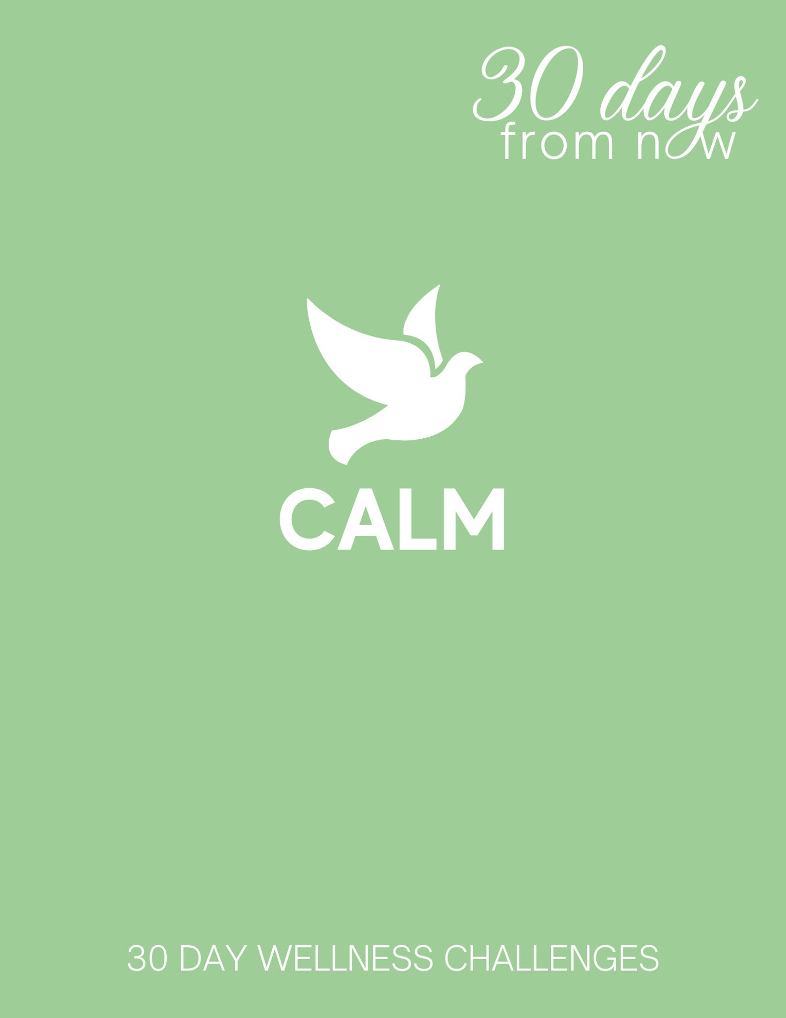30 Day Wellness Challenge - CALM - PRINTABLE PDF - Etsy