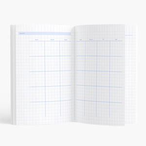 Personalized Undated Monthly Grid Planner A5 Planner 12 Months With ...