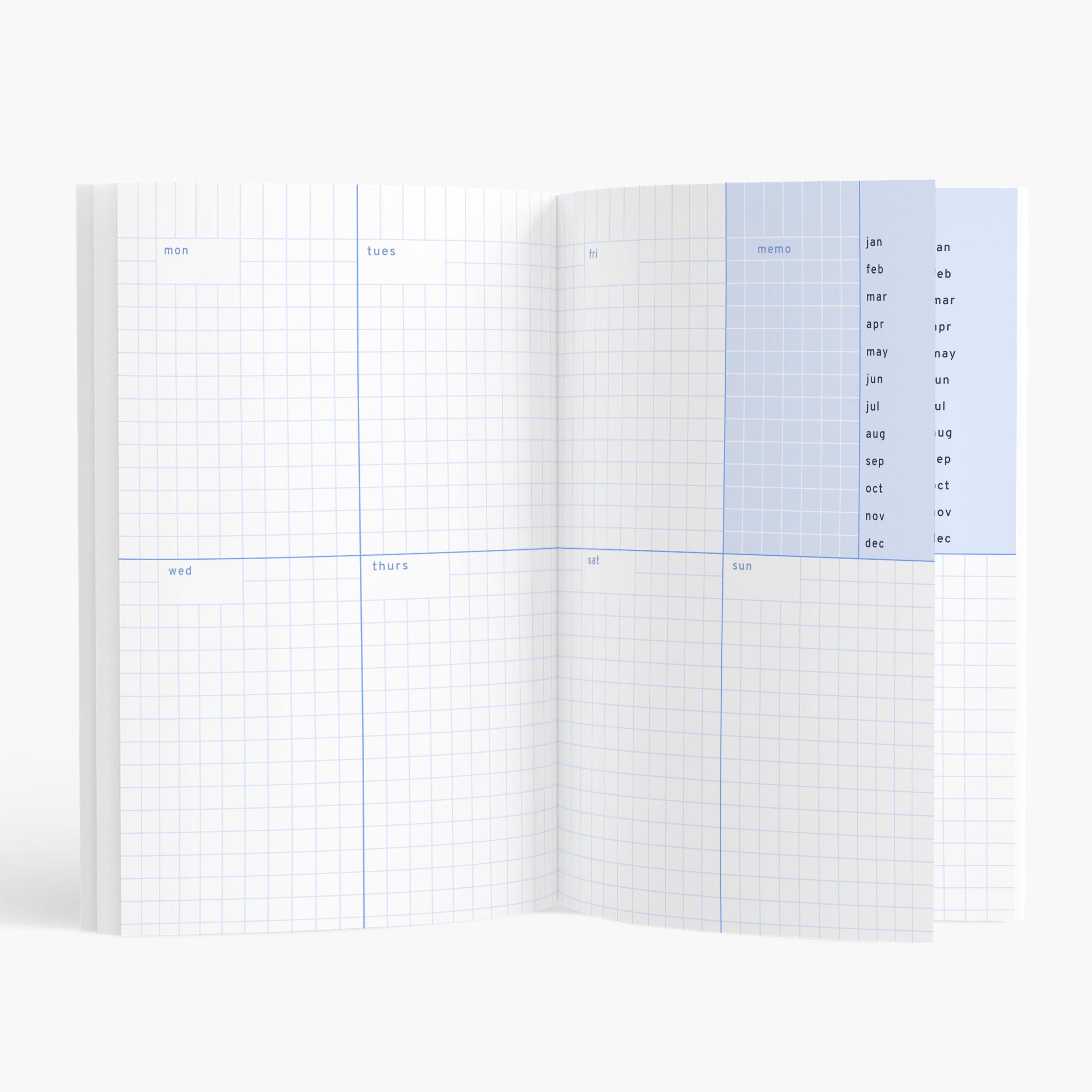Personalized Undated Weekly Grid Planner | Open Dated Planner - 52 ...