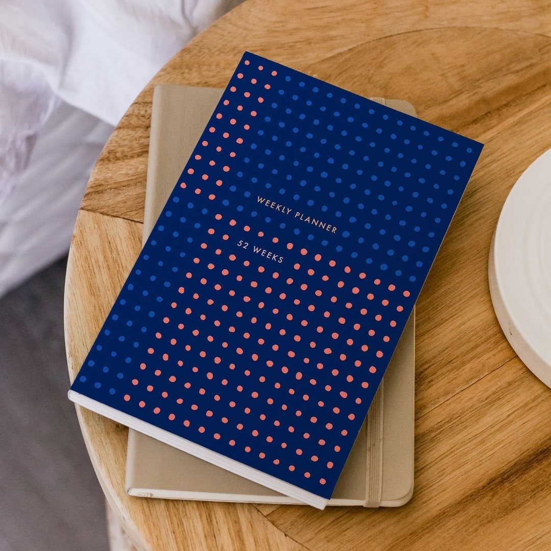 Modern Undated Weekly Planner Book Week On 2 Pages 52 Weeks 12 Months