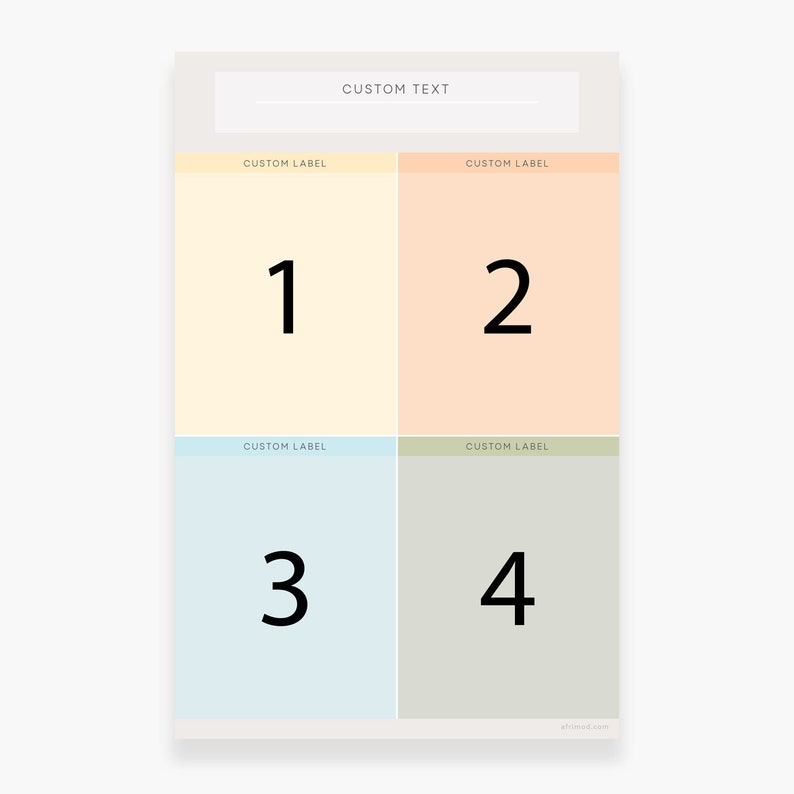 4 Quadrant Matrix Notepad - Mix & Match Task List, Dot-grid, Grid/graph ...