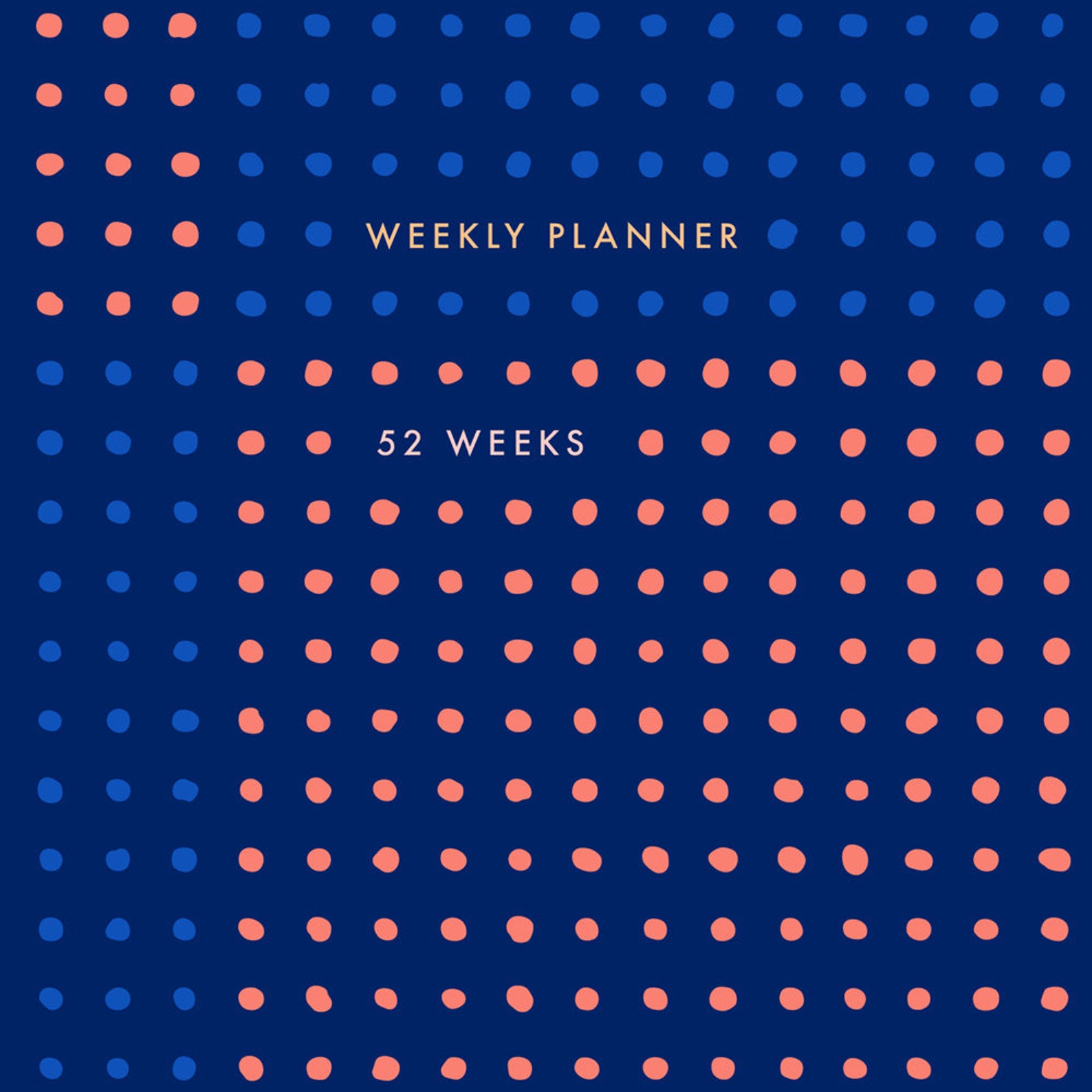 Modern Undated Weekly Planner Book | Week on 2 Pages | 52 Weeks, 12 ...