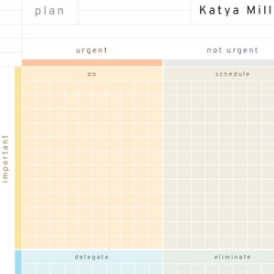 Priority Matrix Planner Notepad - Personalized | Minimalist Time ...