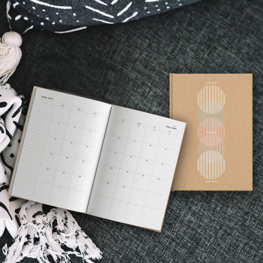5-year Planner - 60 Month Calendar - Personalized | Start Any Month ...