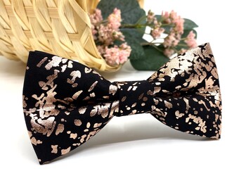 Rose Gold Bow Tie | Etsy
