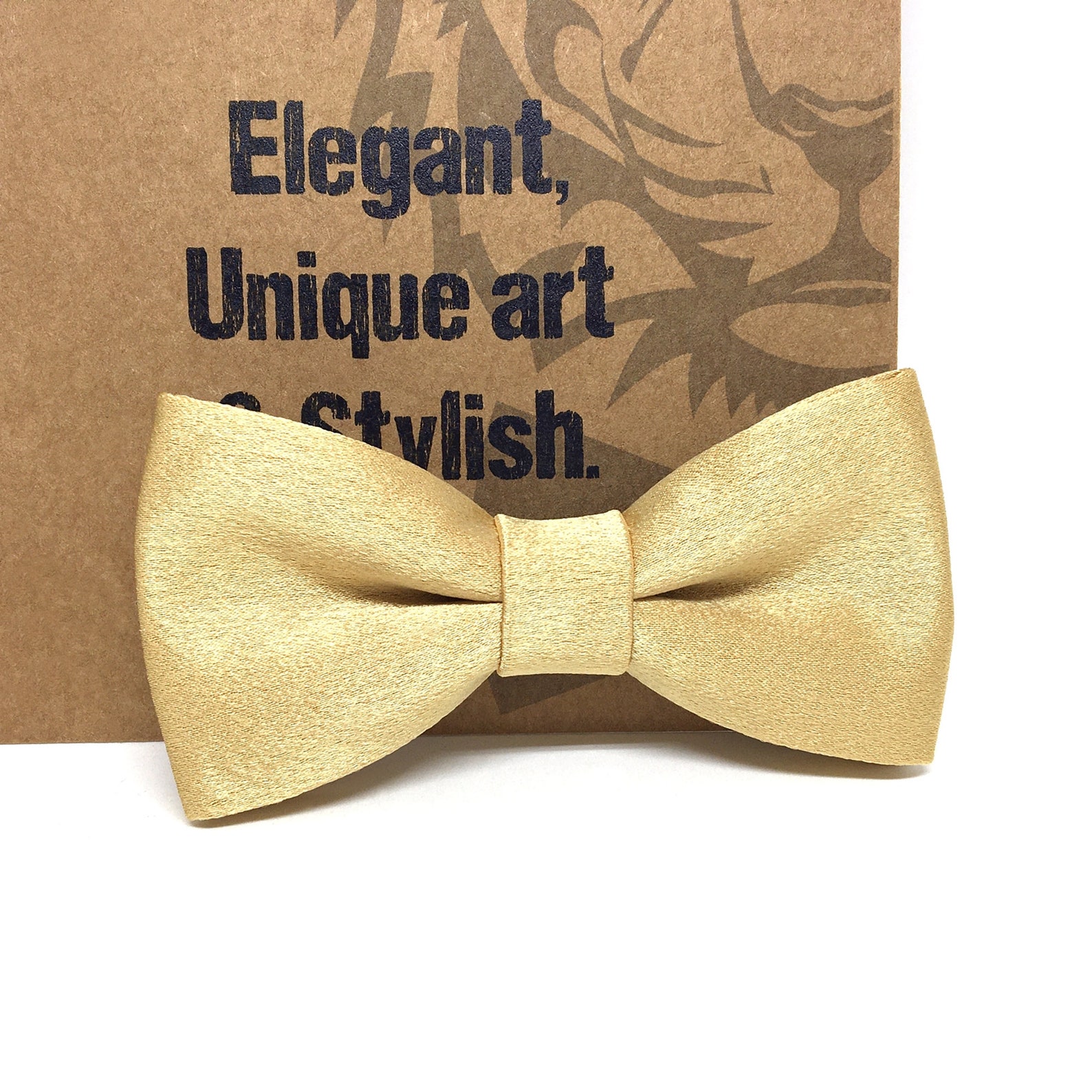 Gold Bow Tie Gold Silk Bow Tie Groom Bow Tie Wedding Bow - Etsy