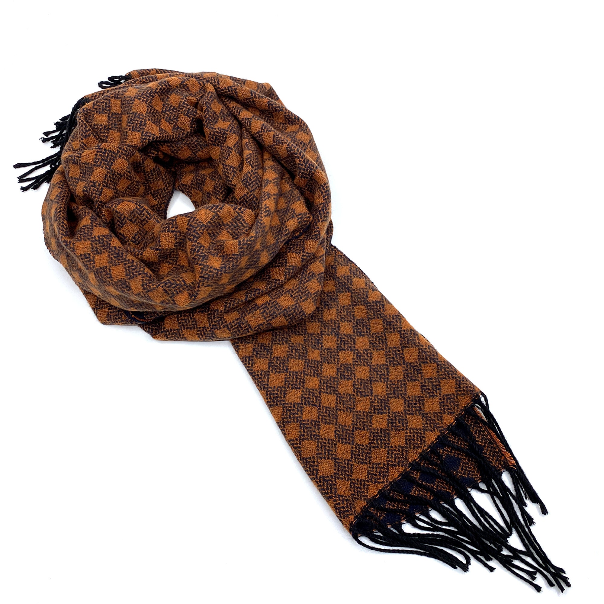 Burnt Orange Scarves Navy Scarf Men Scarf Men Winter Scarf | Etsy