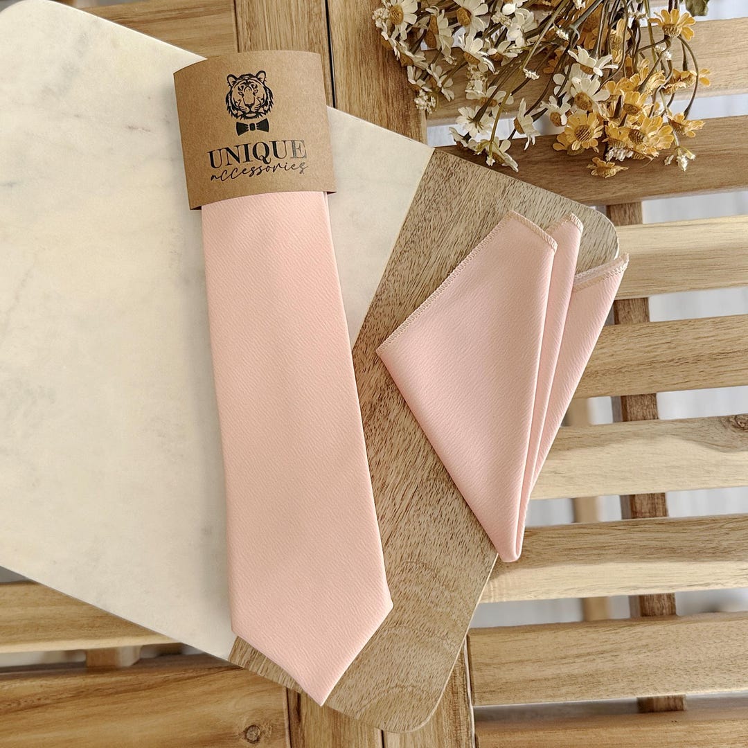 Peach Wedding Necktie: Matching Groomsmen Gift - Etsy