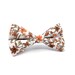 Copper Rust Orange Floral Bow Tie, Terracotta Floral Bow Tie, Wedding ...