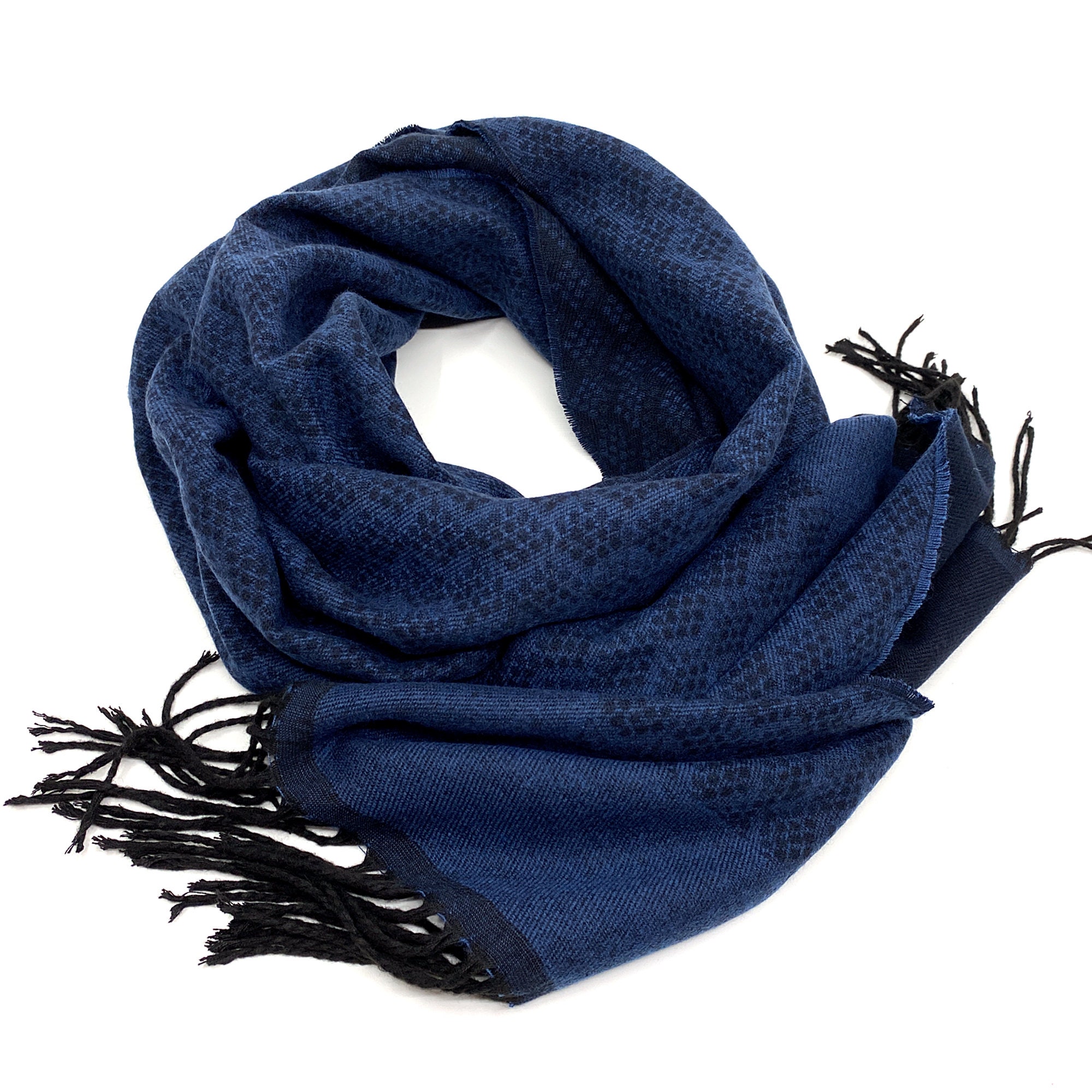 Navy Blue Scarf Men Scarf Men Winter Scarf Mens Wool Scarf | Etsy