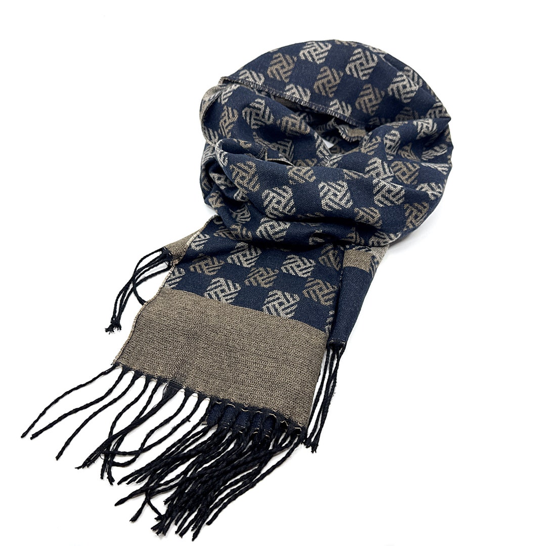 Navy Blue Men Scarf, Beige Men Scarf, Men Winter Scarf, Mens Wool Scarf ...