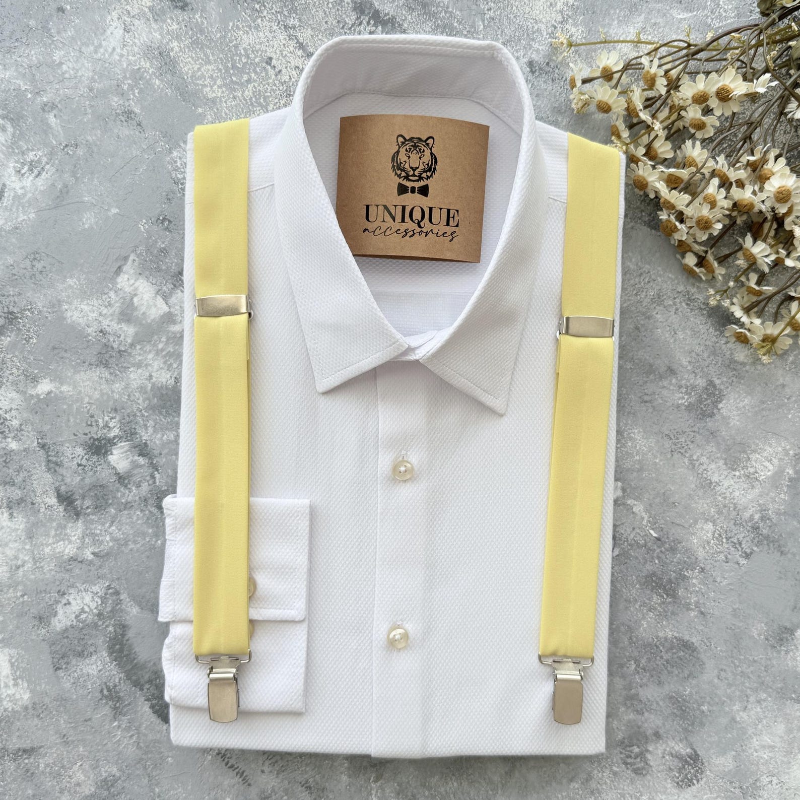 Pastel Yellow Linen Bow Tie & Suspenders Set - Kids Wedding Outfit - Etsy