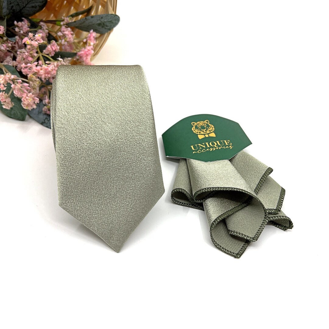 Dusty Sage Necktie, Light Sage Tie, Groom Neckties, Wedding Tie, With ...