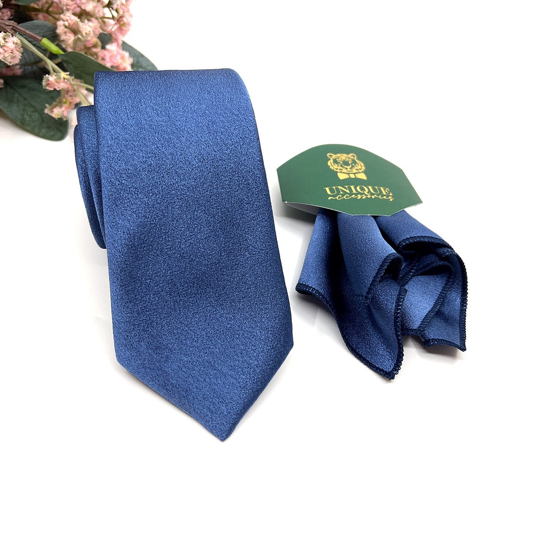 Dusky Blue Necktie, Groom Necktie, Groomsmen Necktie, Light Navy Blue ...
