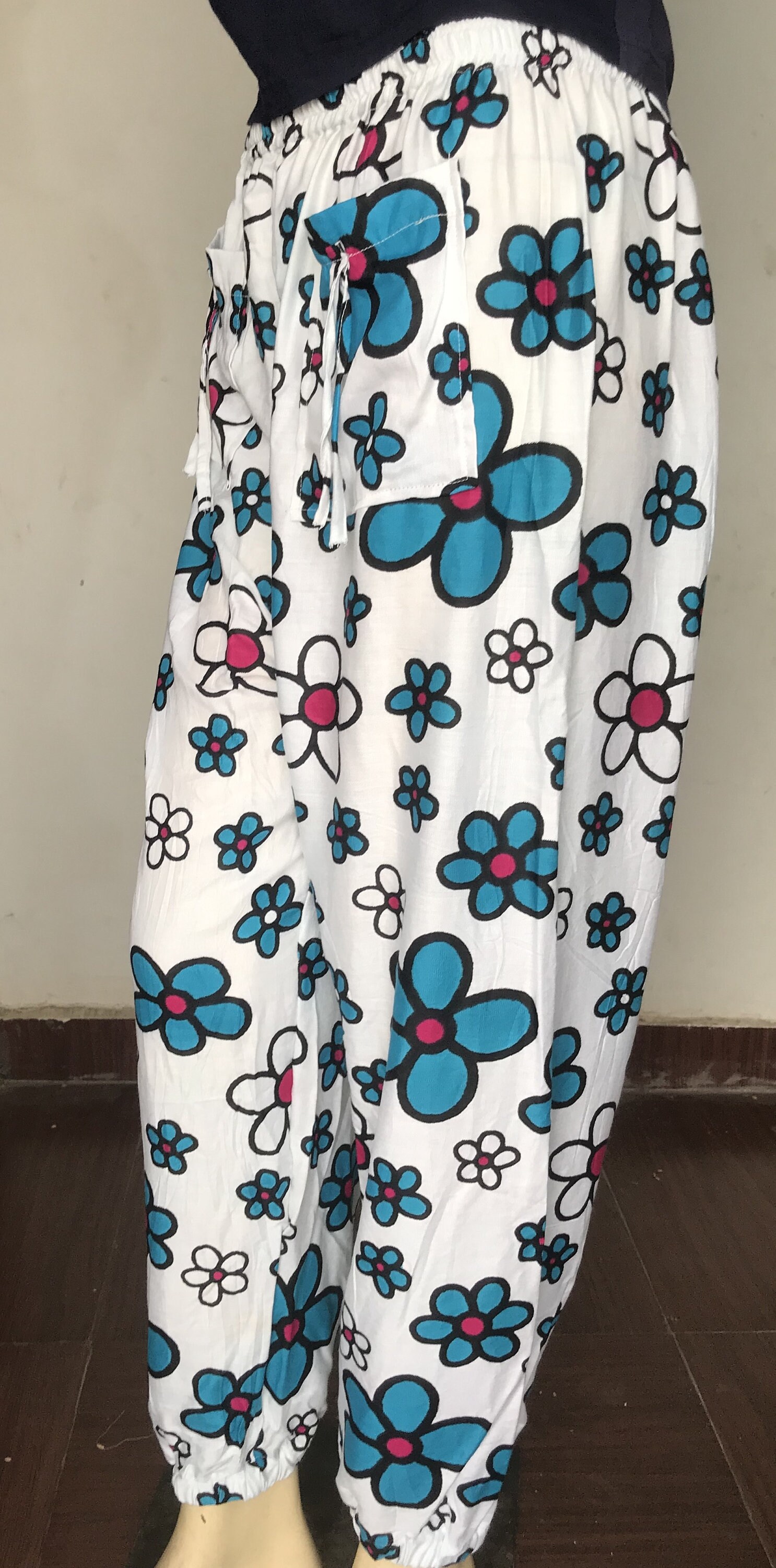 Women Trouser Pants Floral Pattern Pants Rayon Yoga Harem - Etsy