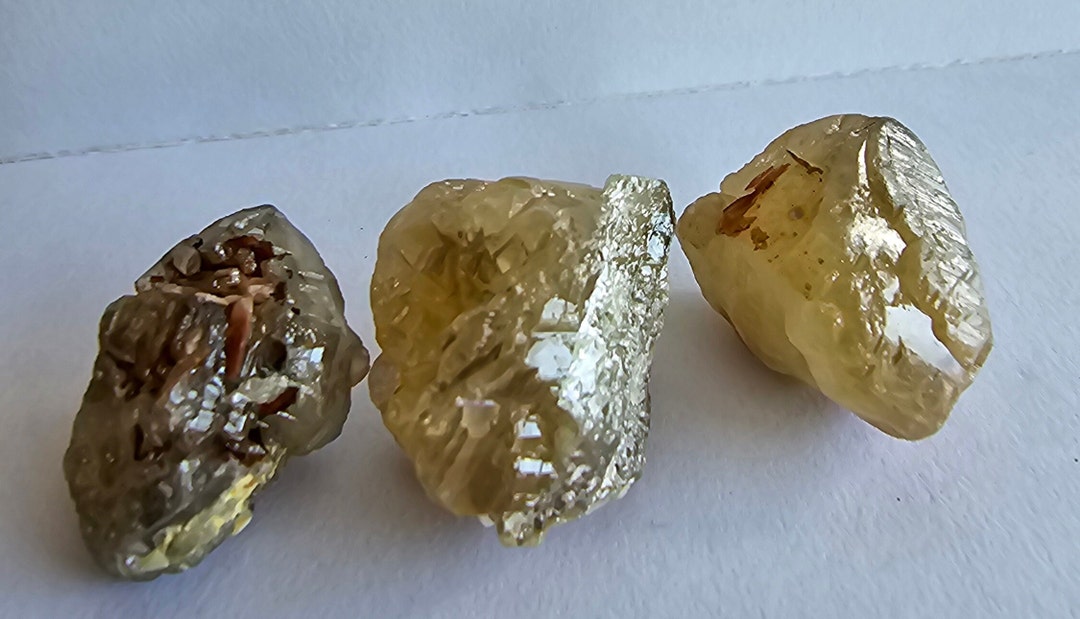 Lot of 3 Fluorescent Cerrusite Crystals Mibladen Morocco- Metaphysical ...