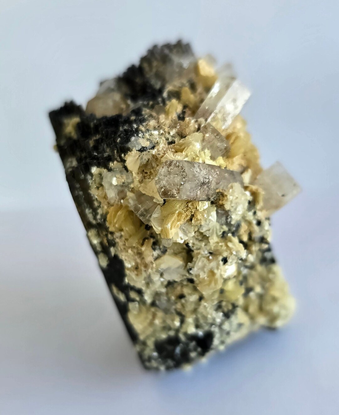 Unique Beryl Var Goshenite Crystal Black Schorl Tourmaline Namibia ...