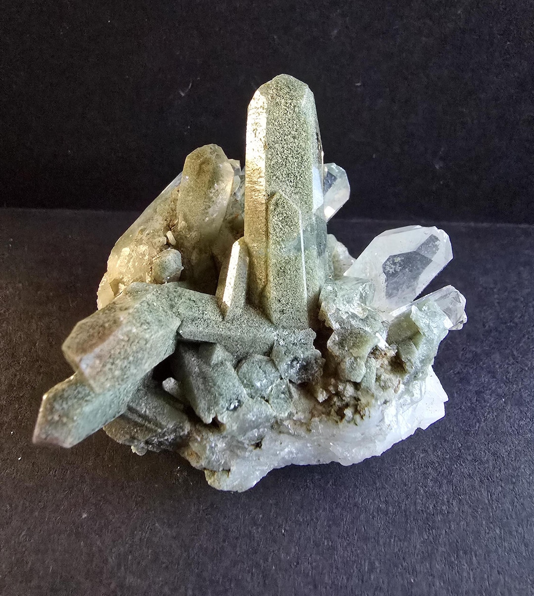 Chlorite Included Himalayan Quartz Crystal Cluster From Pakistan ...