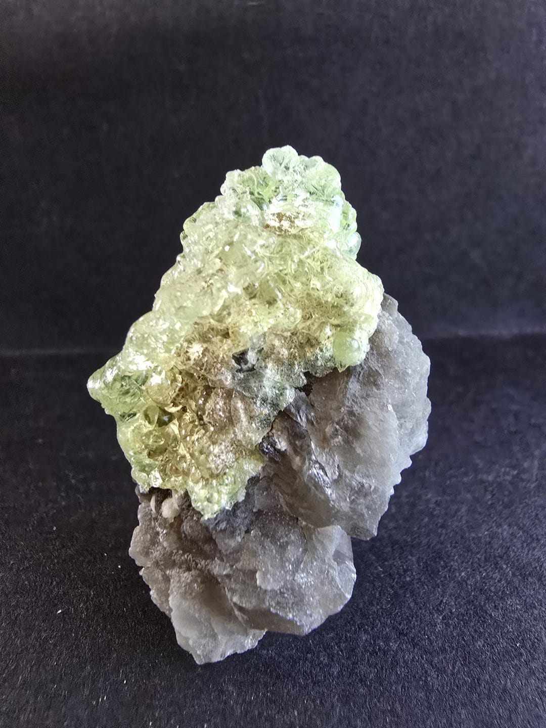 Rare Fluorescent Hyalite Opal on Smoky Quartz Erongo Namibia Mineral ...
