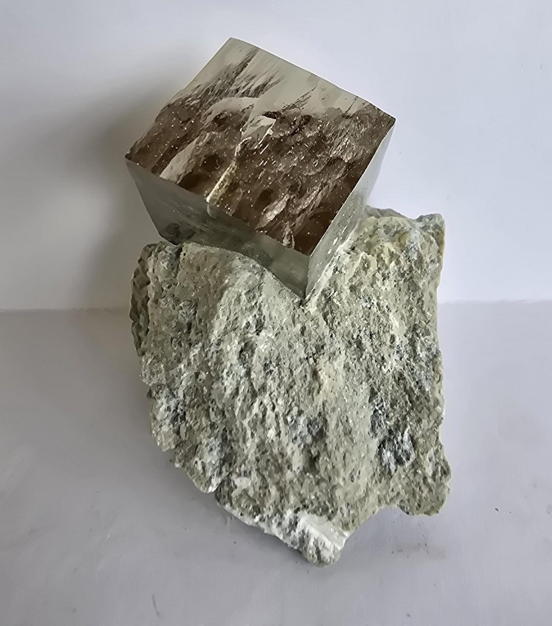 Cubic Pyrite Crystal on Matrix From Spain- Specimen # 5466 - Etsy