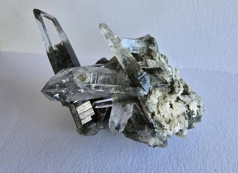 Chlorite Included Quartz Crystal Cluster From Nepal-himalayan Quartz ...
