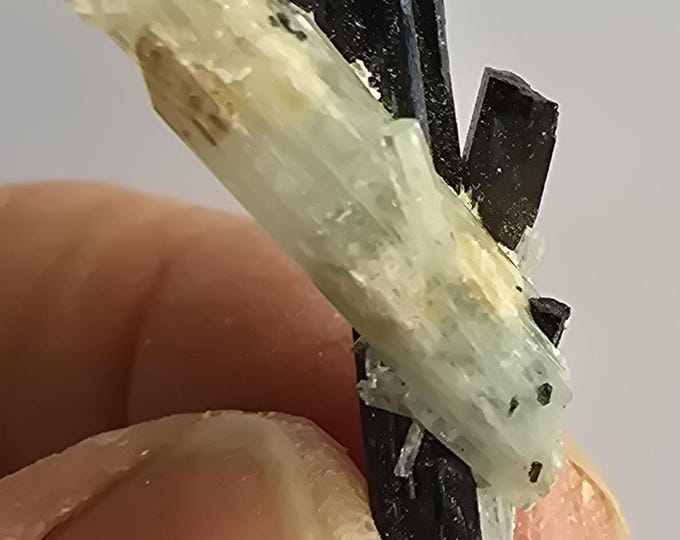 Natural Beryl Var Goshenite Crystal & Black Schorl Tourmaline- Erongo ...