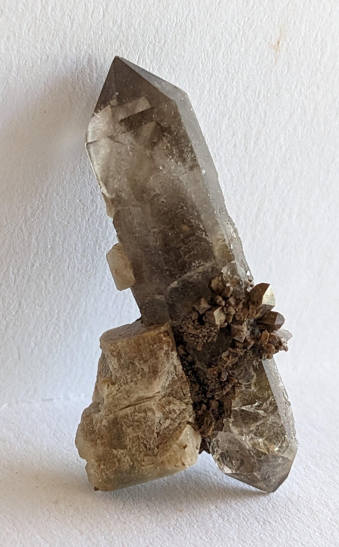 Smoky Quartz With Feldspar and Zircon Crystal-malosa Malawi ...