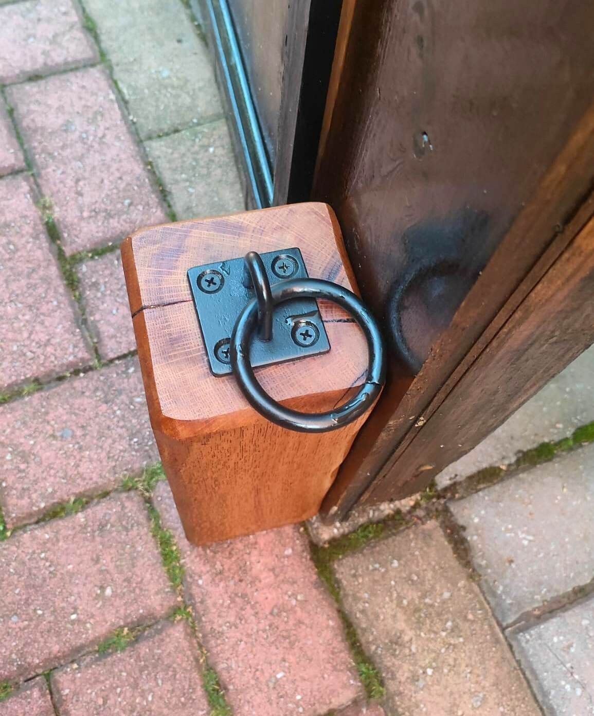 3kg Large Handmade Solid Oak Door Stop Waterproof Weatherproof Size ...