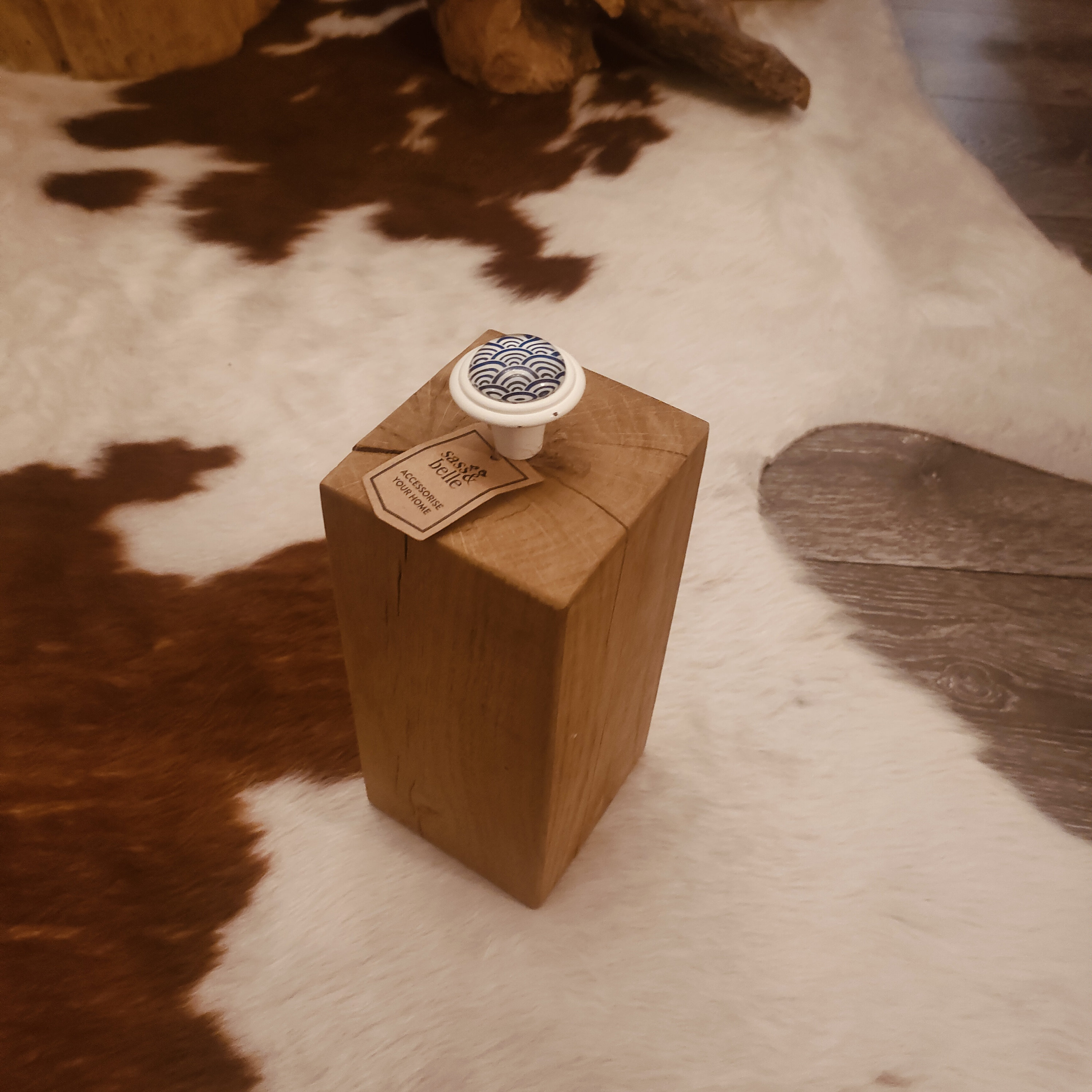 Solid Oak Door Stop Rustic Door Block Stopper Heavy Handcrafted Stopper ...