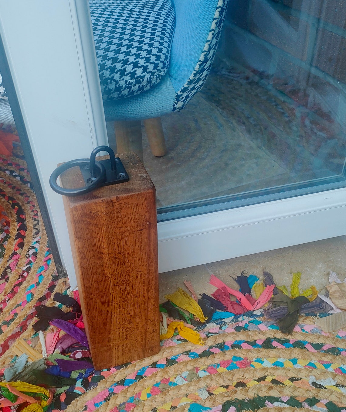 3kg Large Handmade Solid Oak Door Stop Size 30x10x10cm Rustic Door Block Stopper Heavy ...