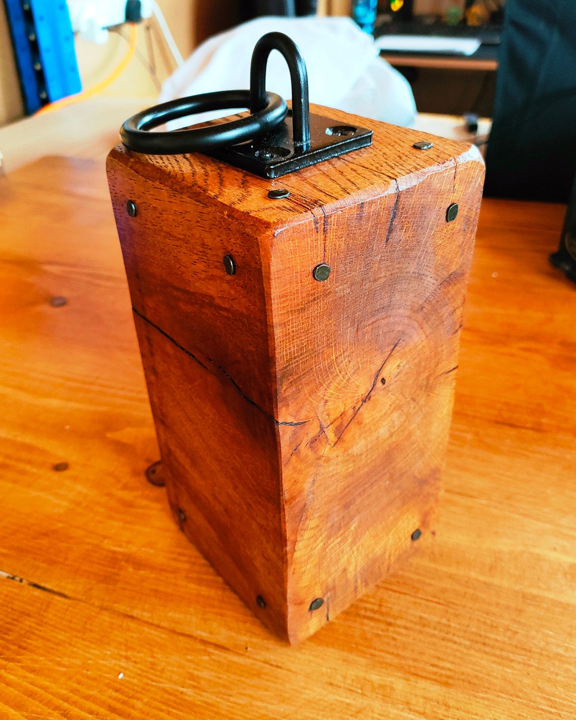 Solid Oak Wood Door Stop Nailed 1.5-2kg Rustic Door Block Stopper ...