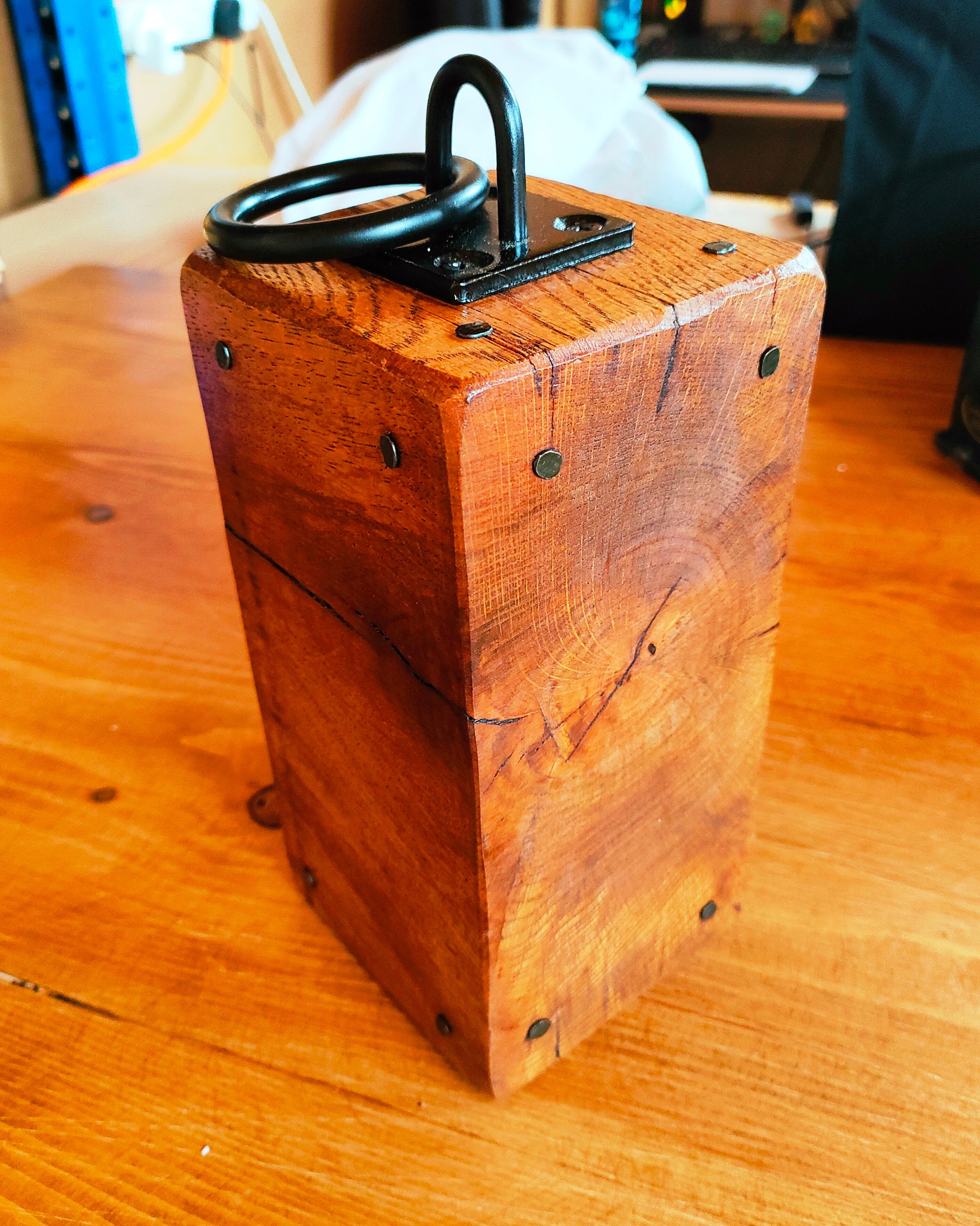 Solid Oak Wood Door Stop Nailed Rustic Door Block Stopper Weatherproof ...