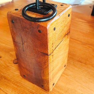 Solid Oak Wood Door Stop Nailed Rustic Door Block Stopper Weatherproof ...