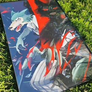 Carnivore's Struggle - Wolf Protector Anime Art Print [PREORDER] - Etsy