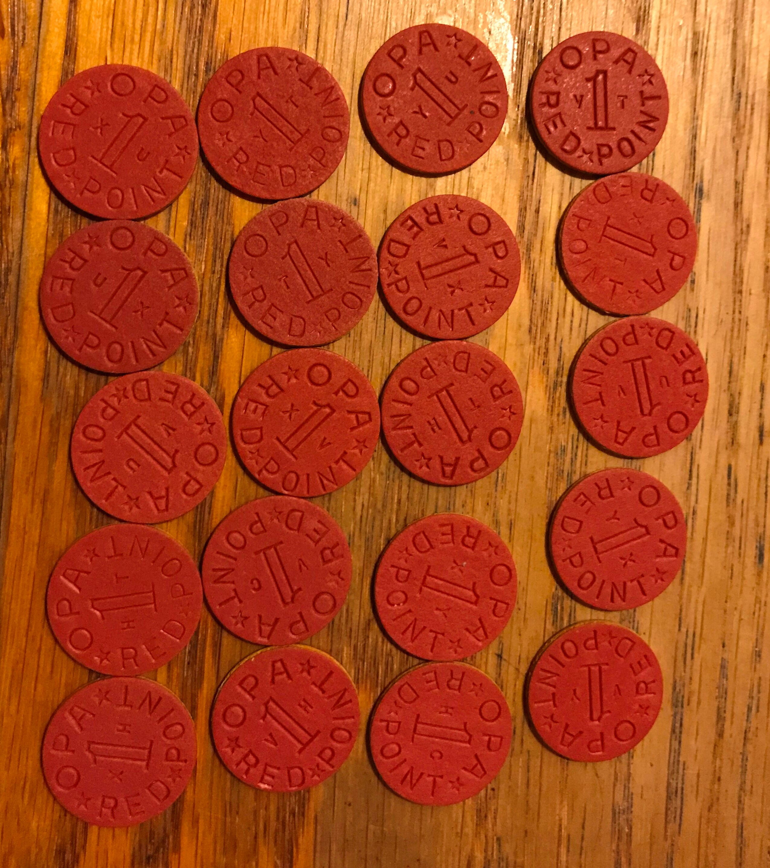2 Random Pcs BU Unc WW11 OPA Red Ration Tokens With Different | Etsy