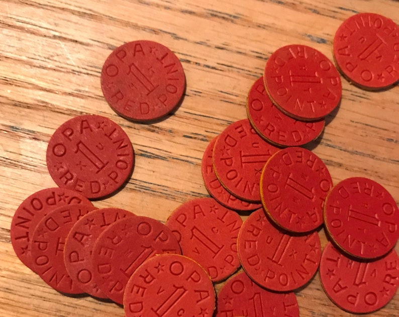 2 Random Pcs BU Unc WW11 OPA Red Ration Tokens With Different | Etsy