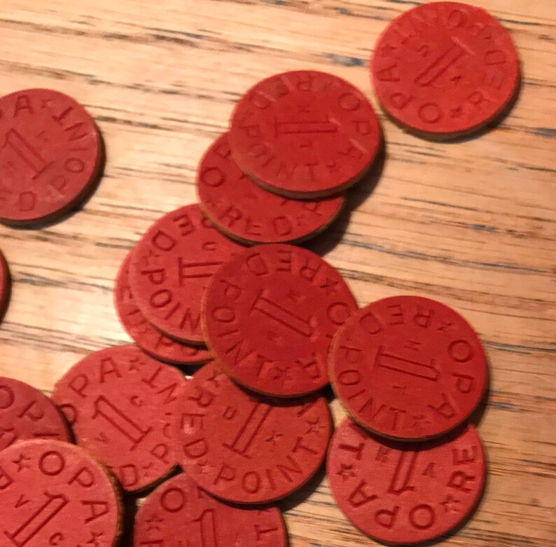 2 Random Pcs BU Unc WW11 OPA Red Ration Tokens With Different Letters ...